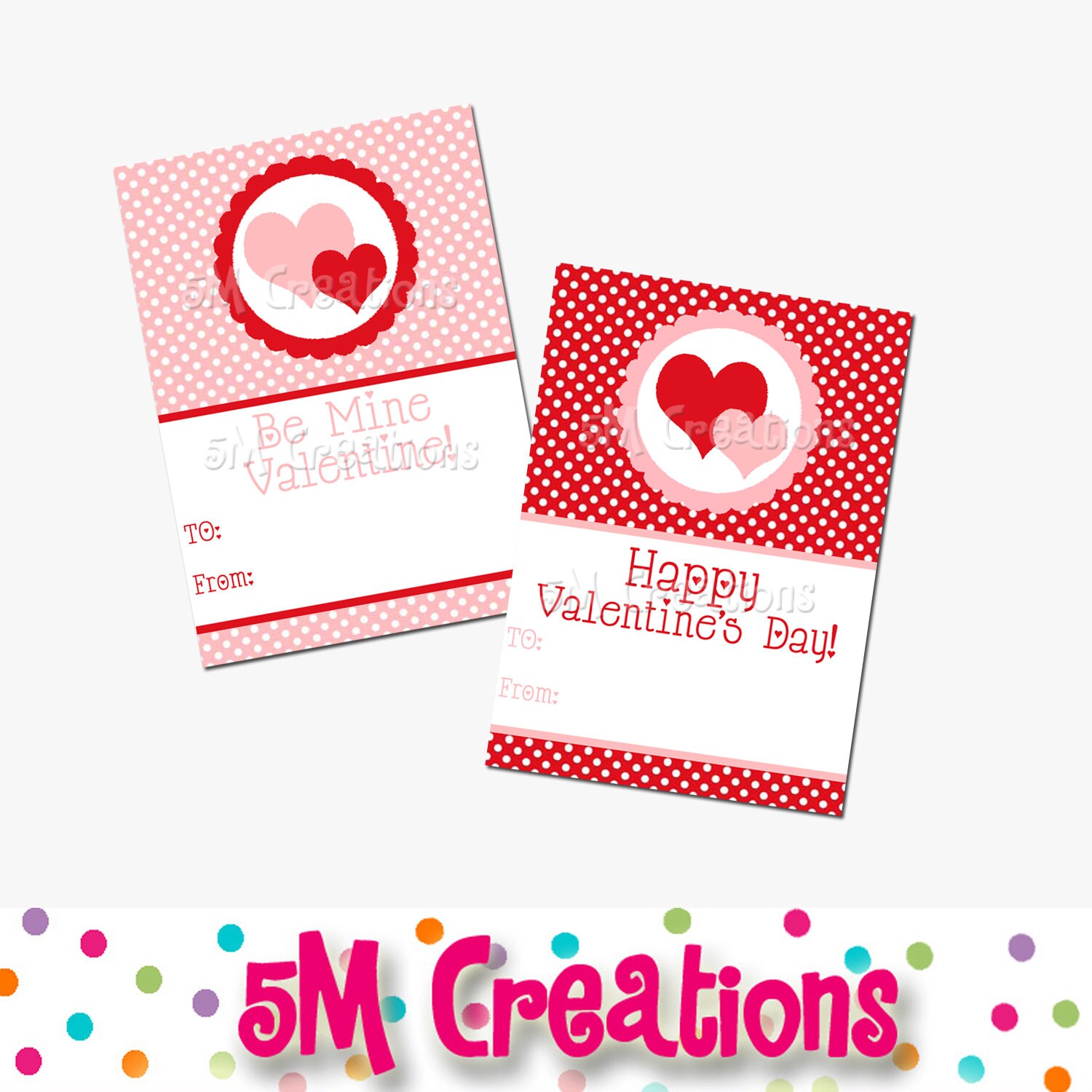 Printable Heart Valentines Day Card - School Valentines Day Card ...