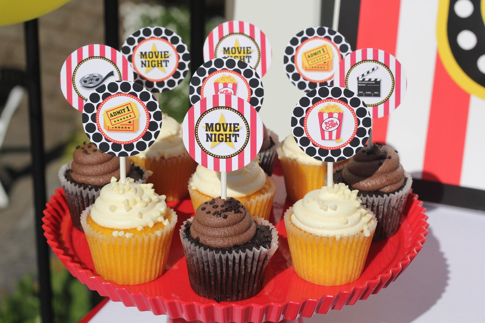 Movie Night Birthday Party Decor EDITABLE Printable Instant - Etsy