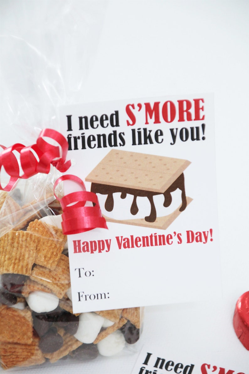 Printable Smore's Valentines Day Card - School Valentines Day Card ...