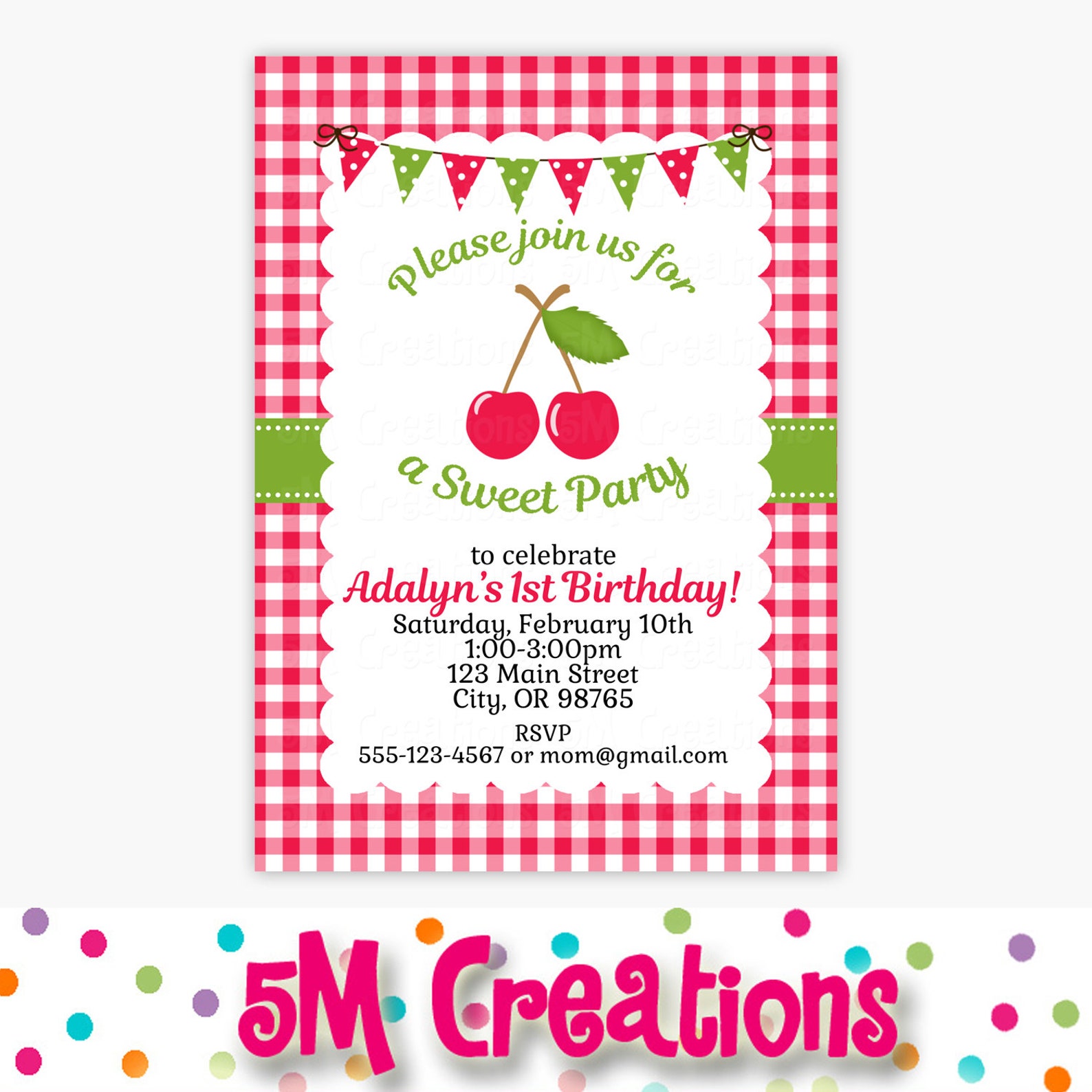 Cherry Birthday Party Decorations Cherry Birthday Party | Etsy
