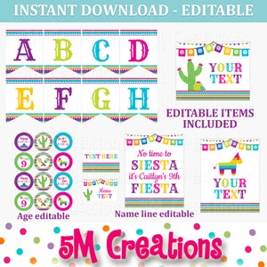 Fiesta Birthday Party Decor - Cinco De Mayo Birthday Party - Mexican ...