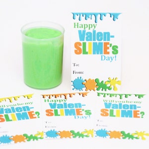 Printable Slime Valentines Day Card - School Valentine's Day Card ...