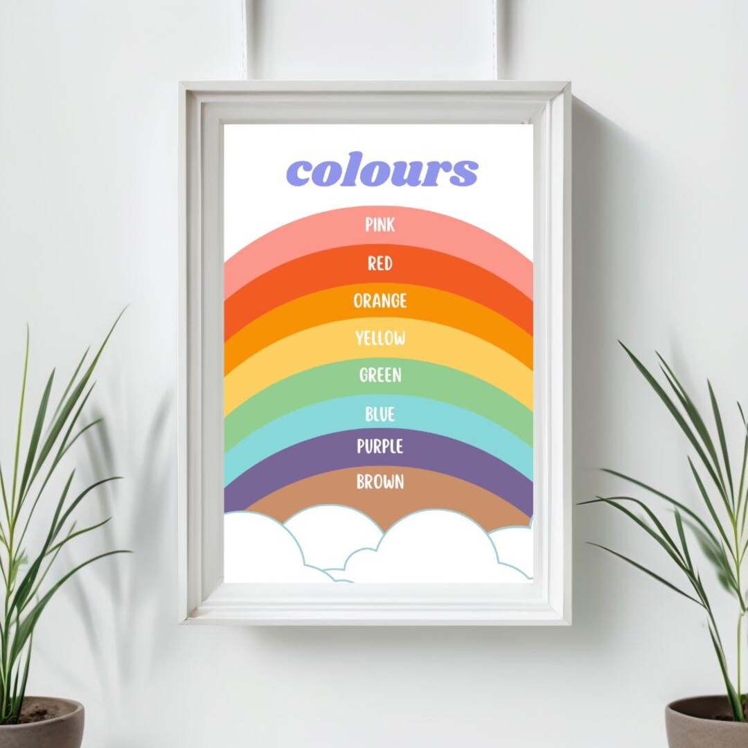 Simple Classroom/home Colour Poster: Easy on the Eyes. - Etsy