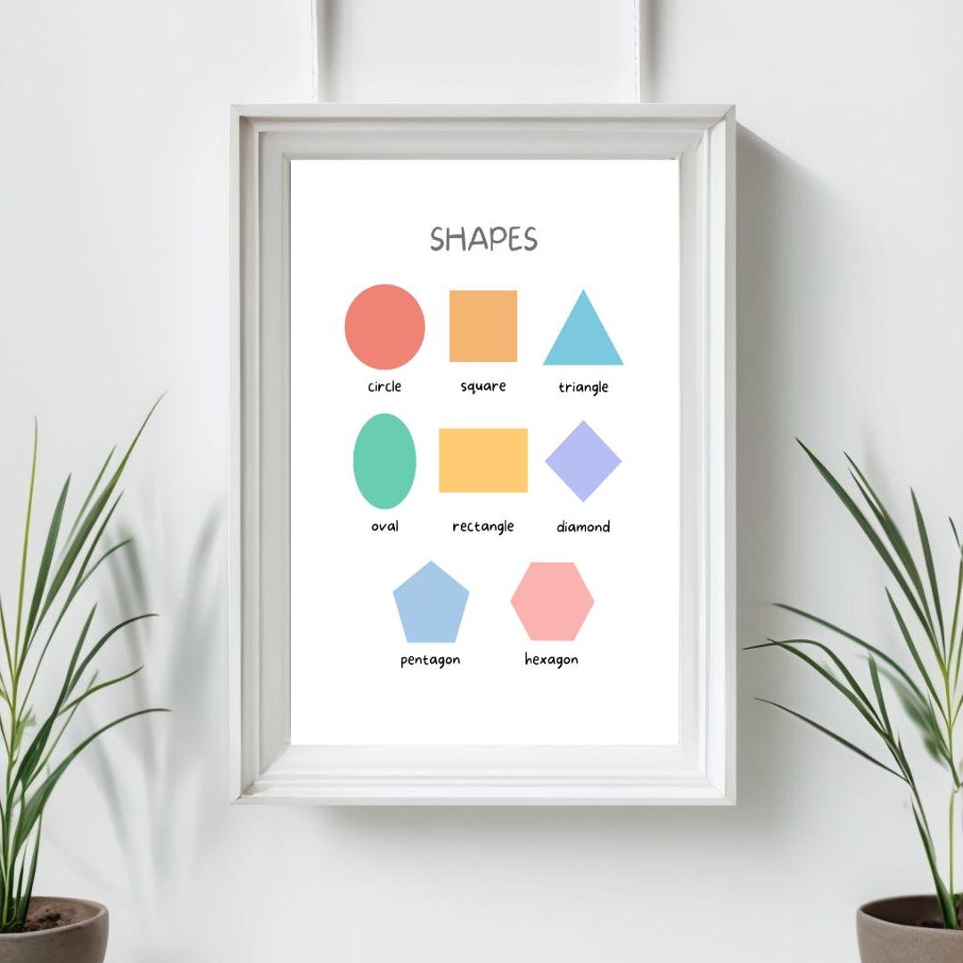 Simple Pastel Shapes for Early Years Learning - Etsy