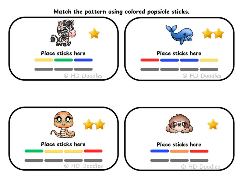 Popsicle Stick Activities for Preschool | Fine Motor Skills Printable ...