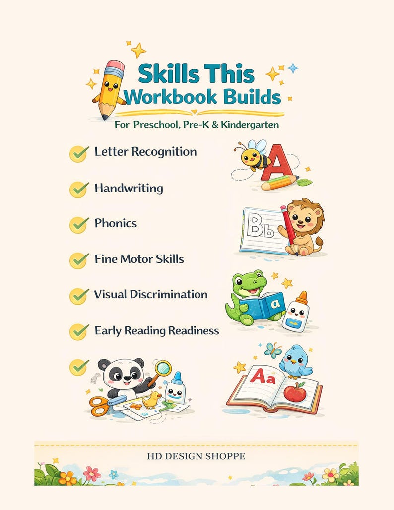 Animal Alphabet Worksheets for Preschool | ABC Tracing, Beginning ...