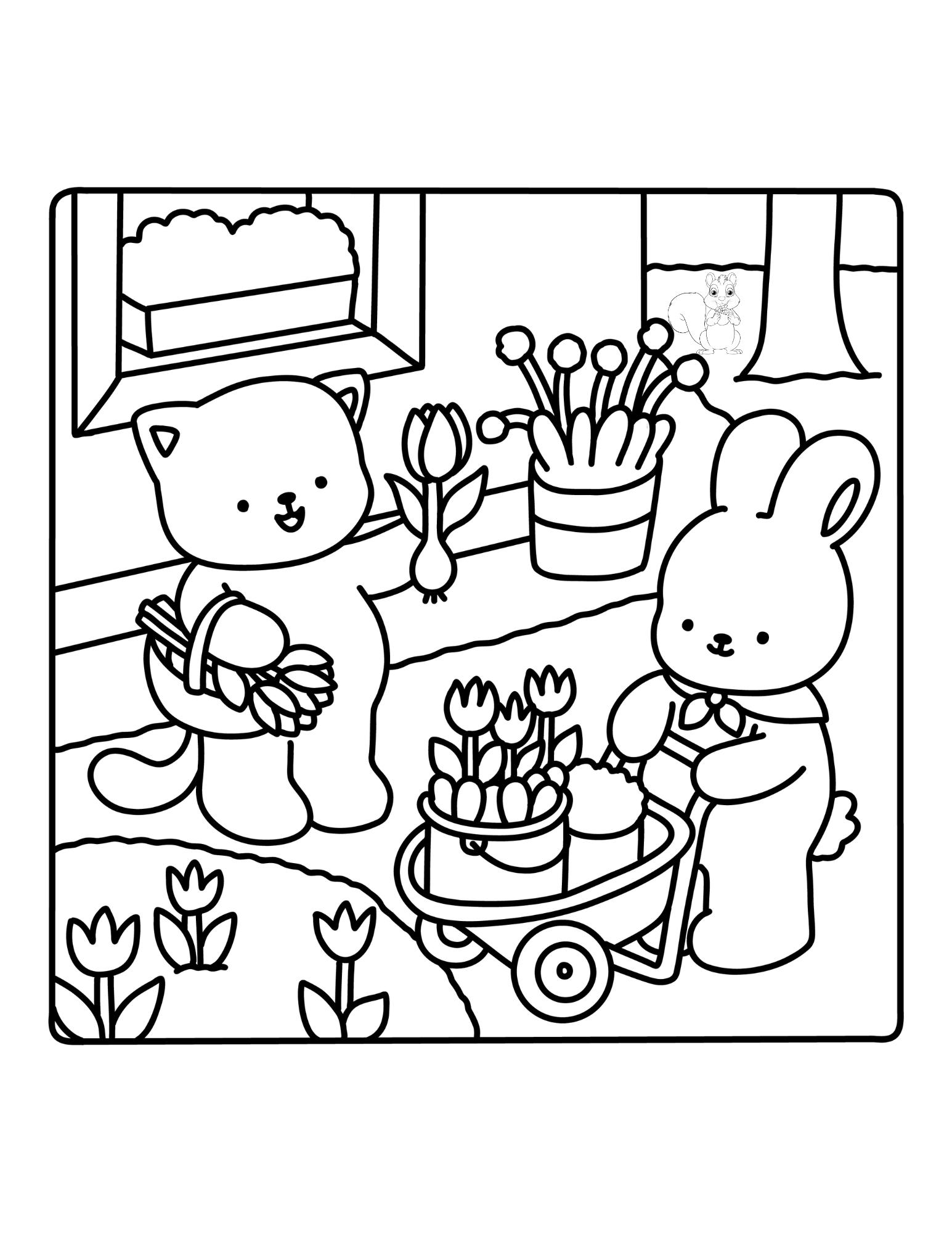 Cozy Garden Animal Friends Cute and Simple Coloring Book - Etsy