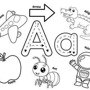 Alphabet Coloring Pages for Preschool | A-Z Letter Tracing & Coloring ...