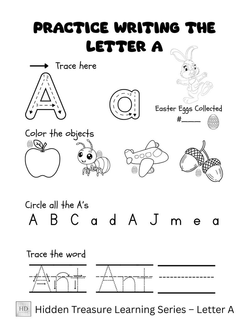 Easter Alphabet Tracing Worksheets A–Z for Pre-k & Kindergarten ...