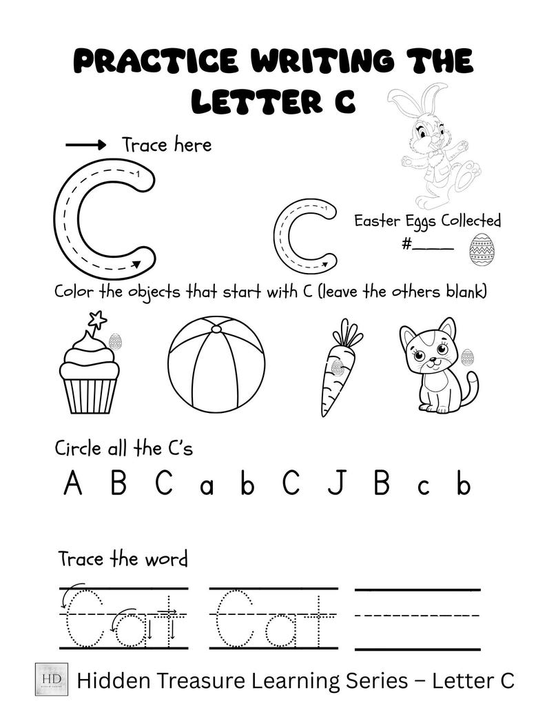 Easter Alphabet Tracing Worksheets A–Z for Pre-k & Kindergarten ...
