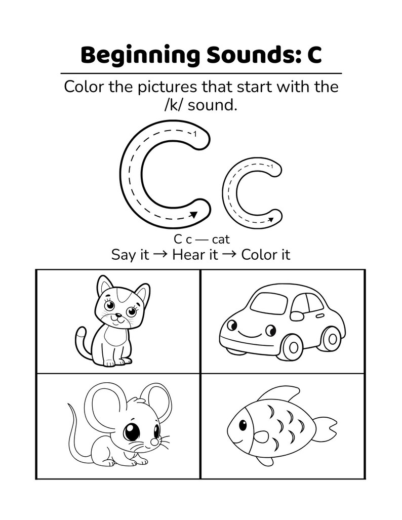 Alphabet Worksheets A–F for Preschool & Pre-k | 36 Printable Pages ...