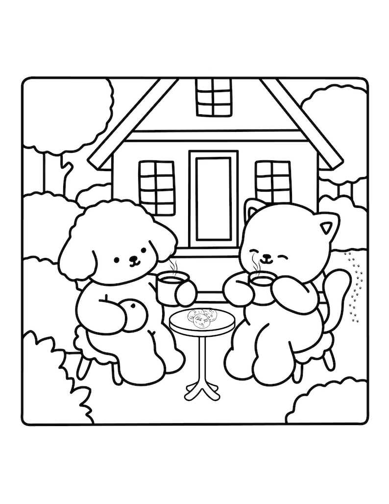 Cozy Garden Animal Friends Cute and Simple Coloring Book - Etsy