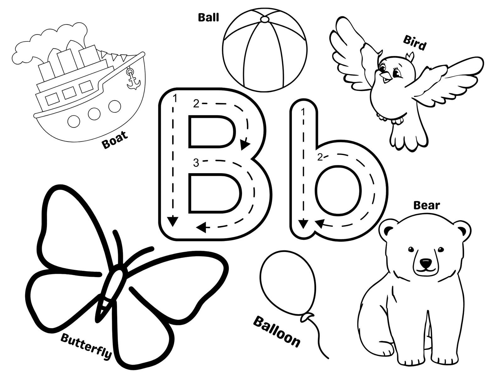 Alphabet Coloring Pages for Preschool | A-Z Letter Tracing & Coloring ...