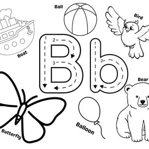 Alphabet Coloring Pages for Preschool | A-Z Letter Tracing & Coloring ...