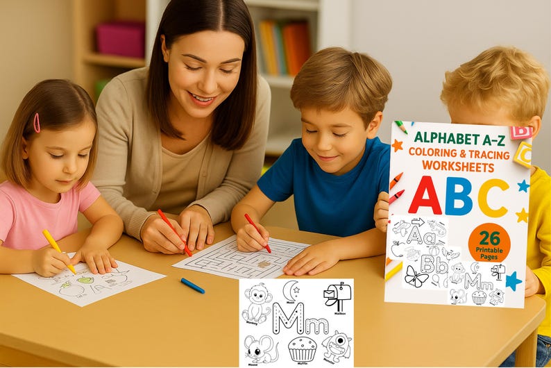 Alphabet Coloring Pages & Letter Tracing Worksheets | A–Z Preschool ...