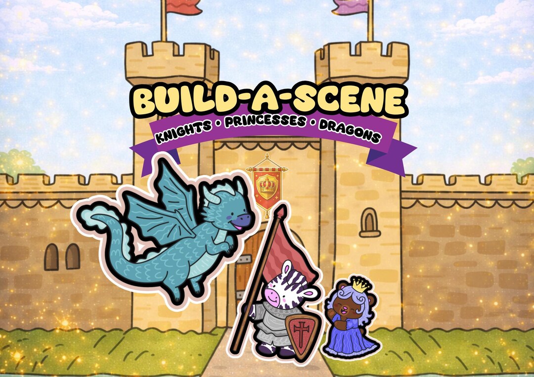 Knights, Princesses & Dragons Build-a-scene Vol 3 | Printable Fantasy ...
