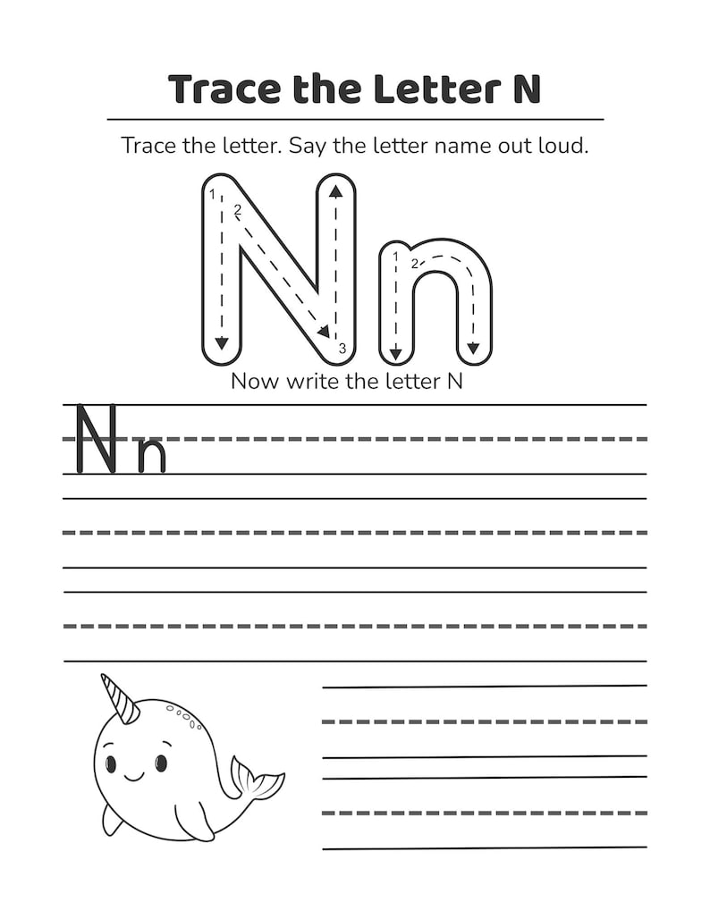Animal Alphabet Worksheets M–R for Preschool & Pre-k | Letter Tracing ...