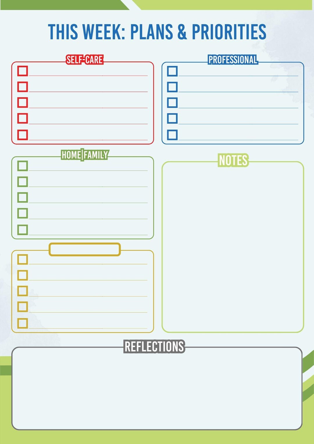 Priority/time Management Templates - Etsy