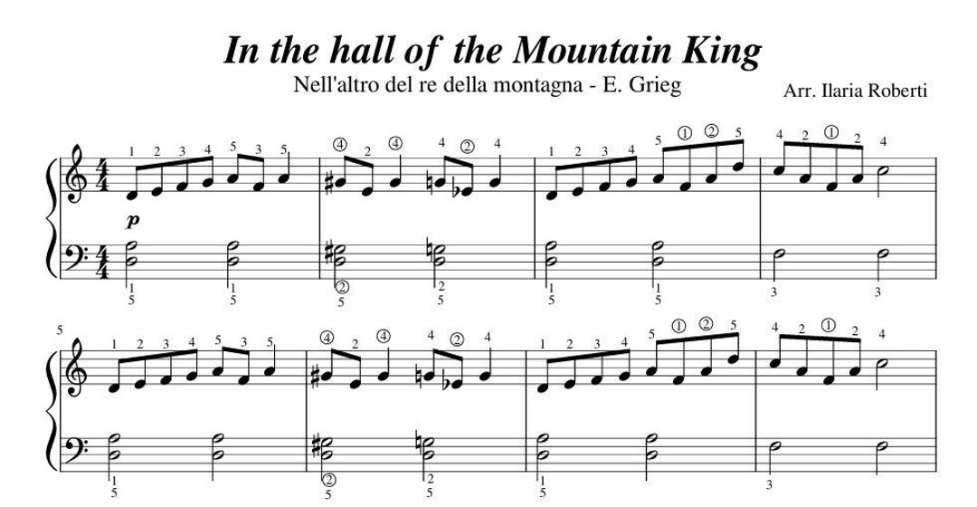 In the Hall of the Mountain King (grieg) Easy Piano Sheet Music ...