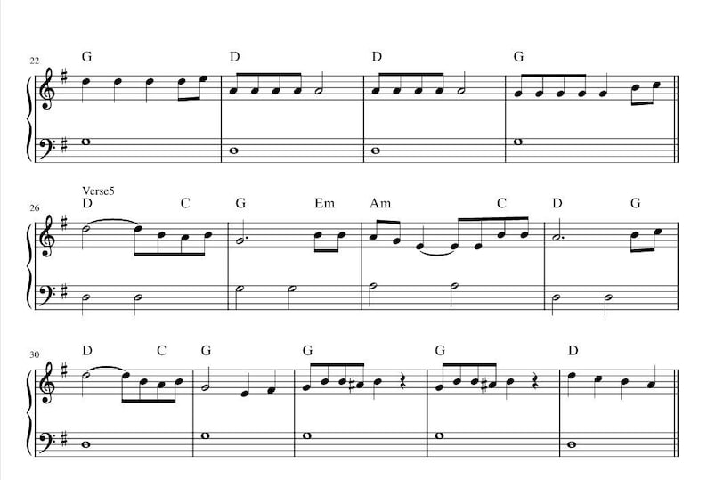 Yellow Submarine (the Beatles) Easy Piano Sheet Music, Digital ...