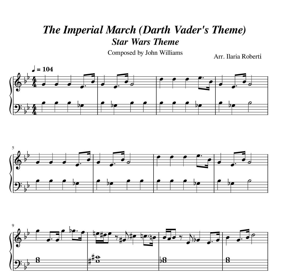 The Imperial March (darth Vader's Theme - Star Wars - John Williams ...