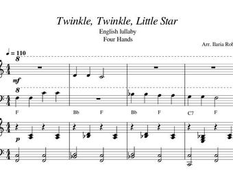 Twinkle Twinkle Little Star Easy Piano Sheet Music, Digital ...