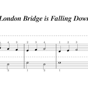 London Bridge is Falling Down Easy Piano Sheet Music, Digital ...