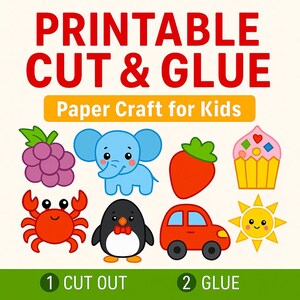 Printable Cut & Glue Activity Pack – 194 Pages of Fun Crafts for Kids ...