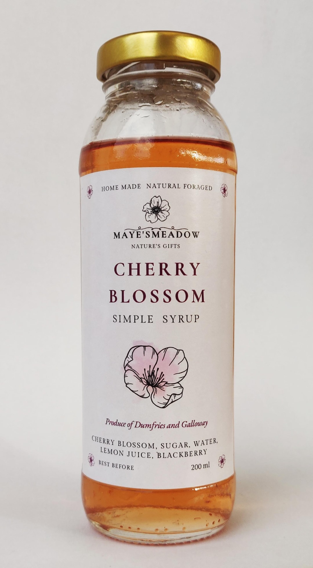 Cherry Blossom Simple Syrup Homemade - Etsy