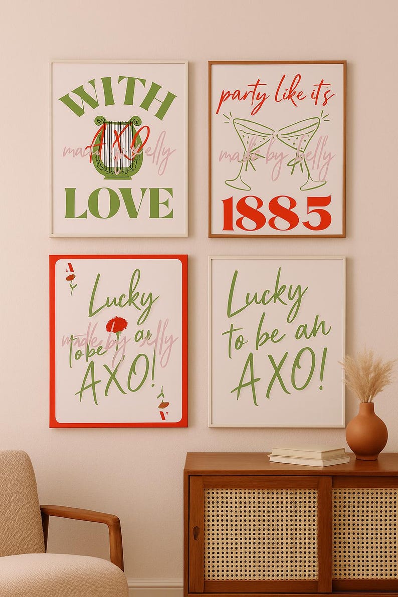 Alpha Chi Omega Print Set - Etsy