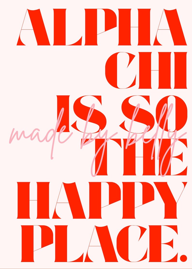 Alpha Chi Omega Print Set - Etsy
