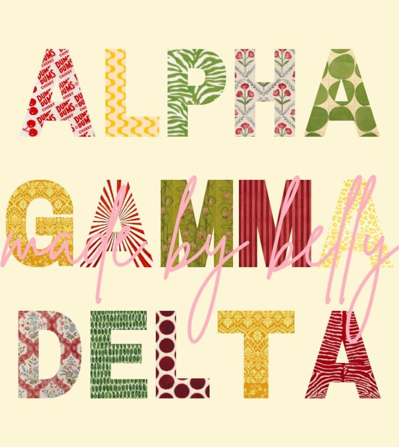 Alpha Gamma Delta Print Set - Etsy