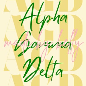 Alpha Gamma Delta Print Set - Etsy