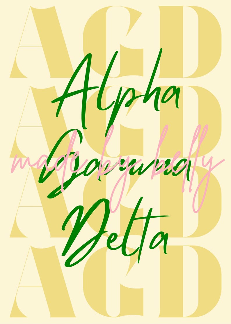 Alpha Gamma Delta Print Set - Etsy