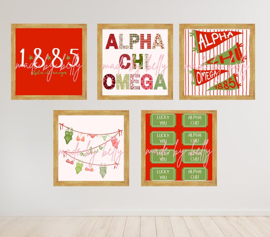 Alpha Chi Omega Print Set - Etsy