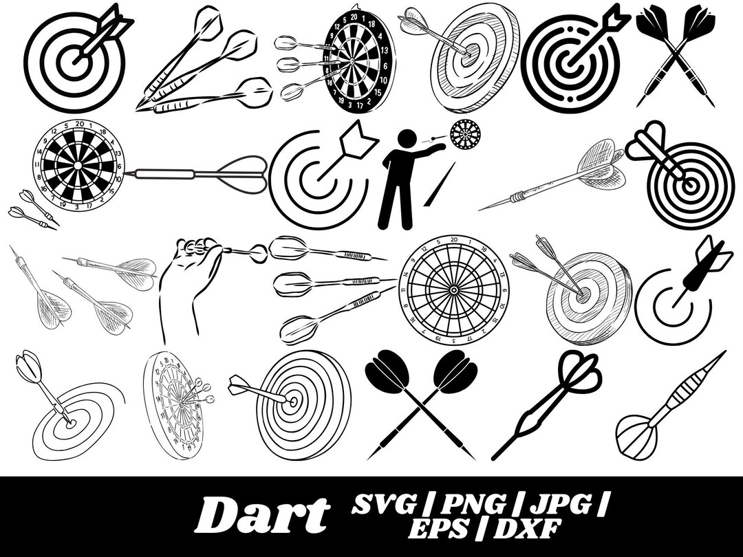Darts SVG PNG Bundle | Funny Dart Quotes SVG | Dart Player & Dart Board ...