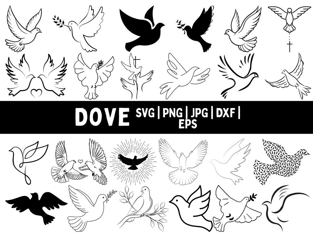 Doves Svg,dove SVG Bundle, Dove Clipart, Pigeon SVG Cut Files for ...