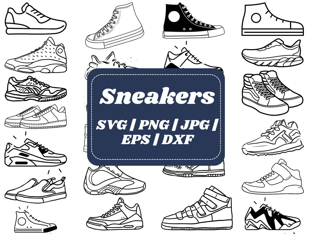 Sneaker SVG Bundle | Sneakers SVG for Cricut | Tshirt SVG Designs | Png ...