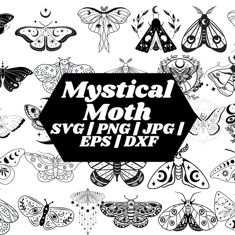 Gothic Moth Svg - Etsy