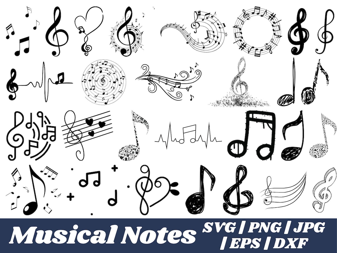 Music Notes Svg,musical Notes Instant Download Svg,music Notes Png ...