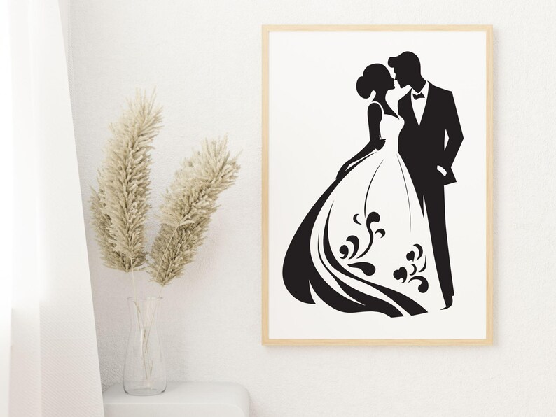 Corazón de boda SVG, boda SVG, novios SVG, celebración de boda, paquete ...