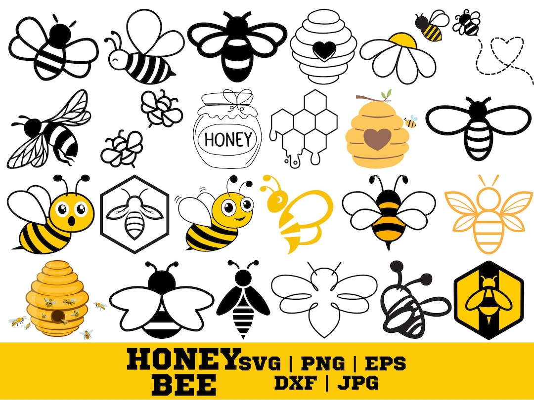 Bee Svg Bundle, Bee Png Bundle, Bee Cut Files, Honeycomb Svg, Bee ...