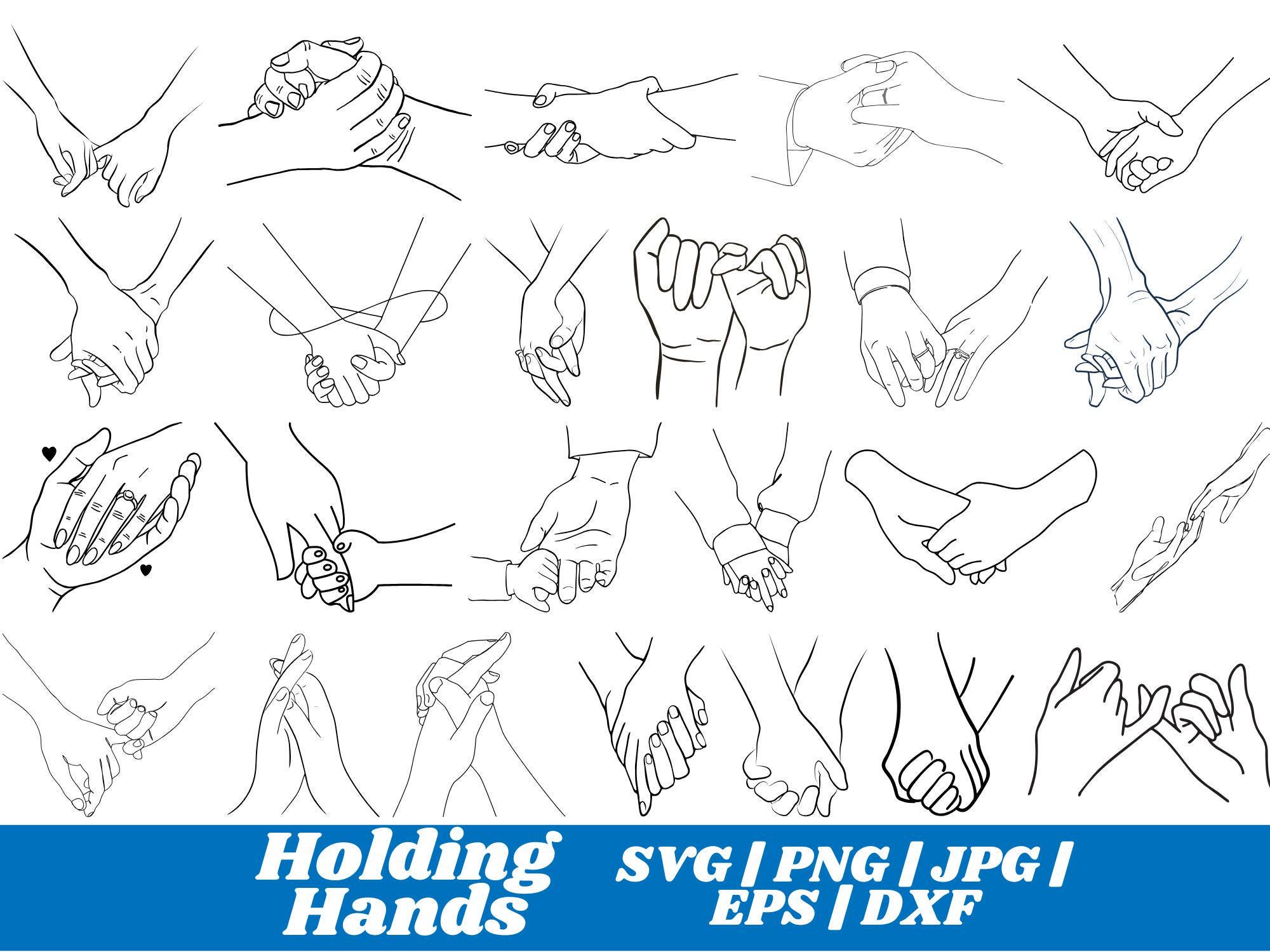 Holding Hands Svg Bundle, Holding Hand Cut File, Holding Hand ...