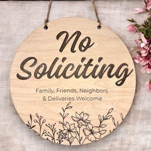No Soliciting Sign, Please Do Not Knock Ring Bell Sign, Wreath Sign, No ...