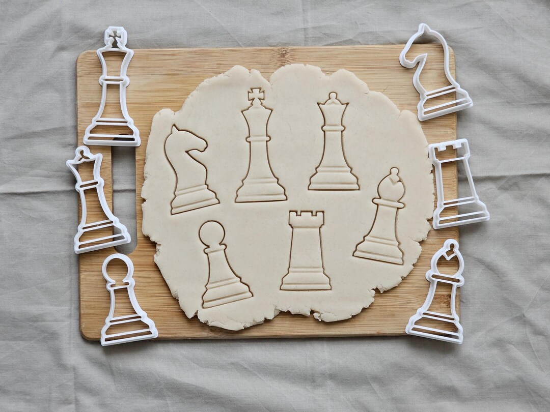 Chess Cookie Cutters | King, Queen, Rook, Bishop, Knight and Pawn - Etsy