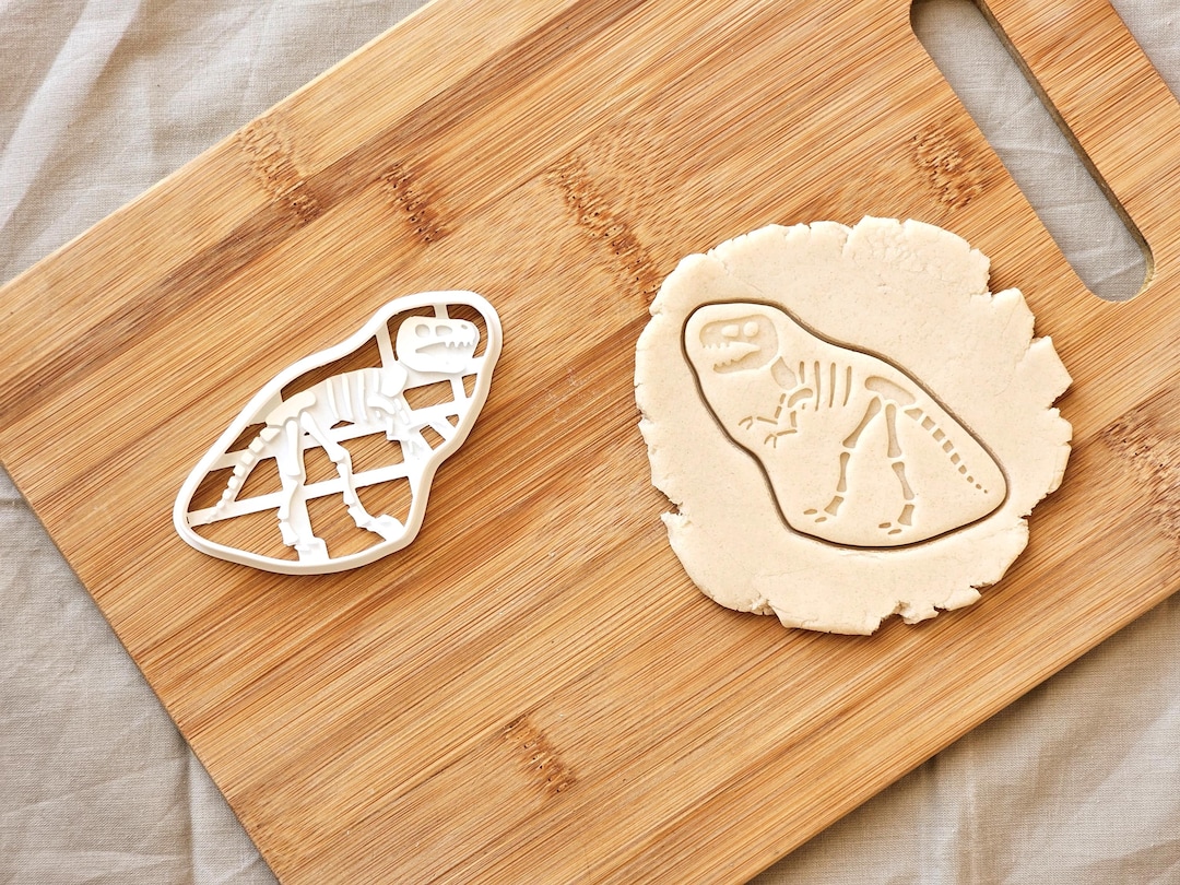 Fossil T-rex Cookie Cutter- Dinosaur Tyrannosaurus, Biscuit Fondant ...