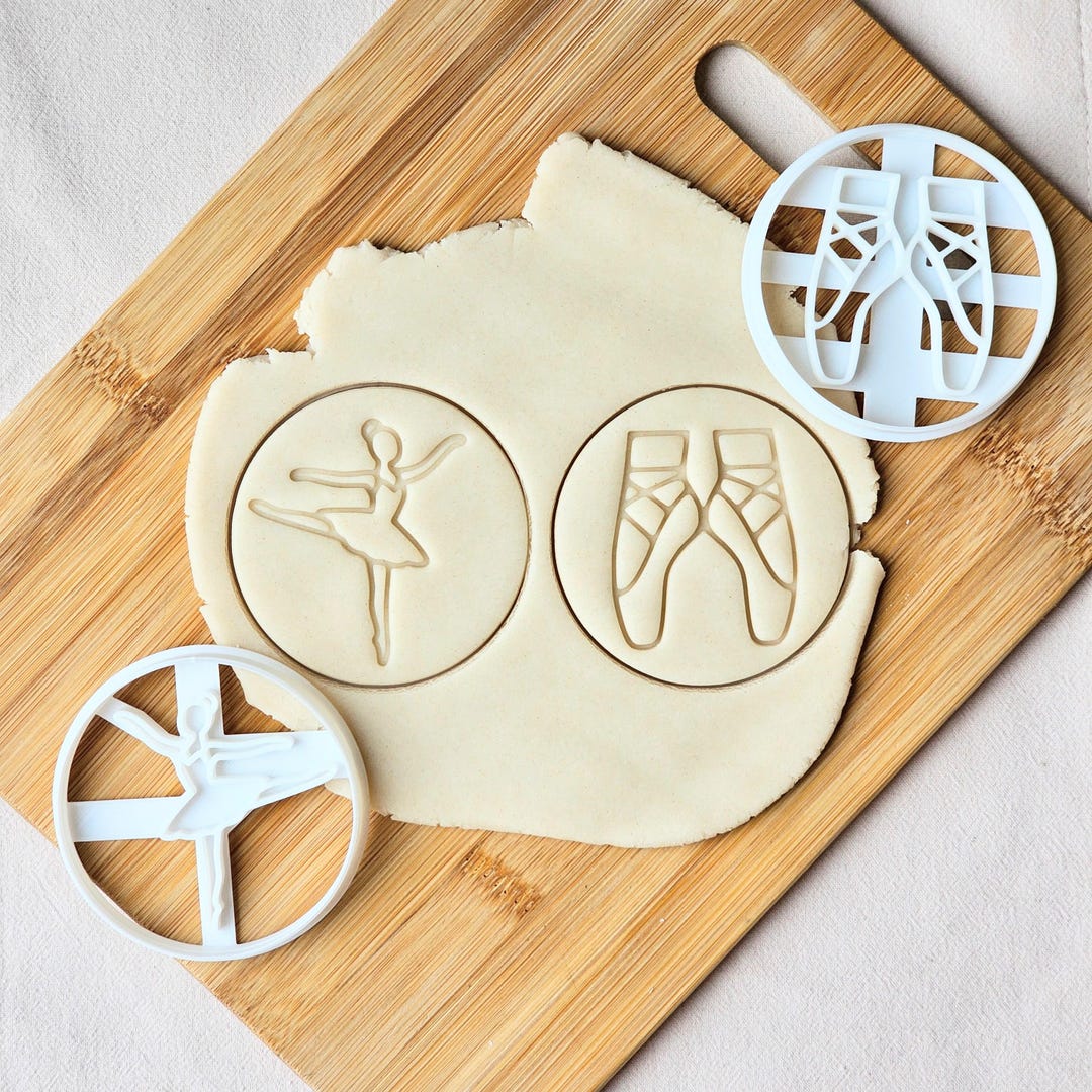 Ballet Cookie Cutters- Ballerina and Ballet Shoes, 3D Printed Cutters ...