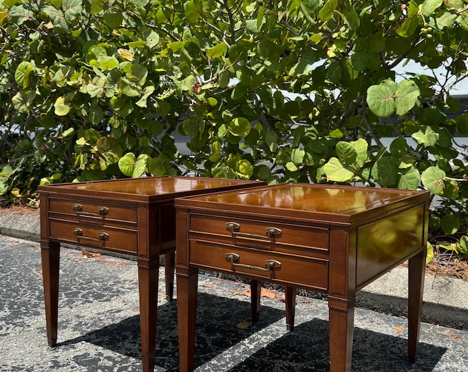 SOLD LOCALLY!!! Pair of Vintage Hekman End Tables – Solid Wood Regency ...