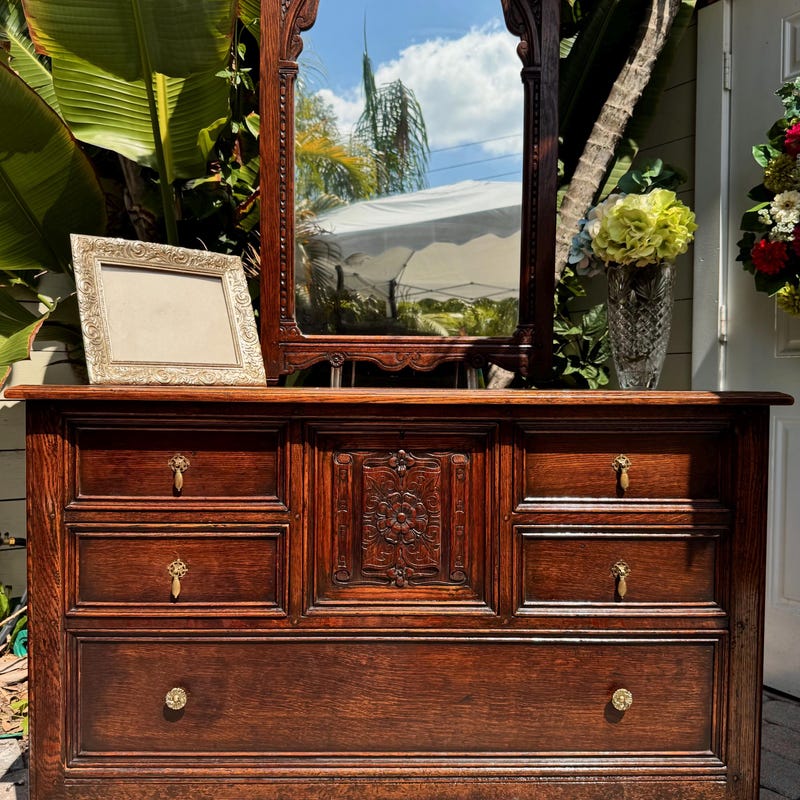 Antique Dresser With Mirror - Etsy