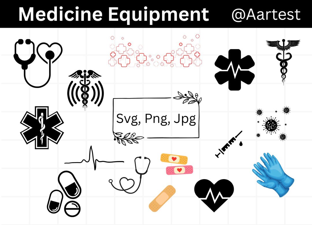 Medical Equipments, Medical Instruments Svg, Stethoscope Svg, Medical ...